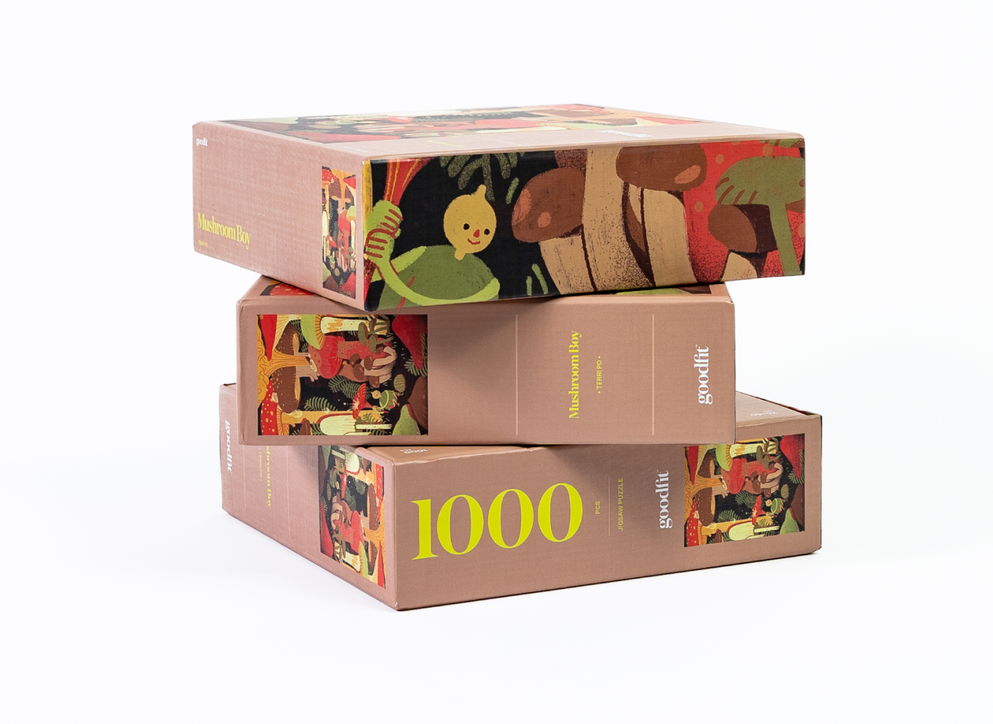 Goodfit Puzzles - Mushroom Boy - 1000 piece modern art puzzle